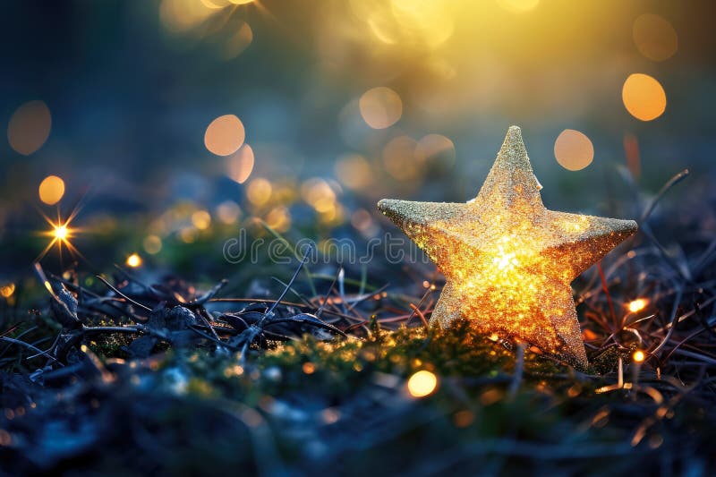 Star with a Sparkle and a Wish Stock Illustration - Illustration of ...