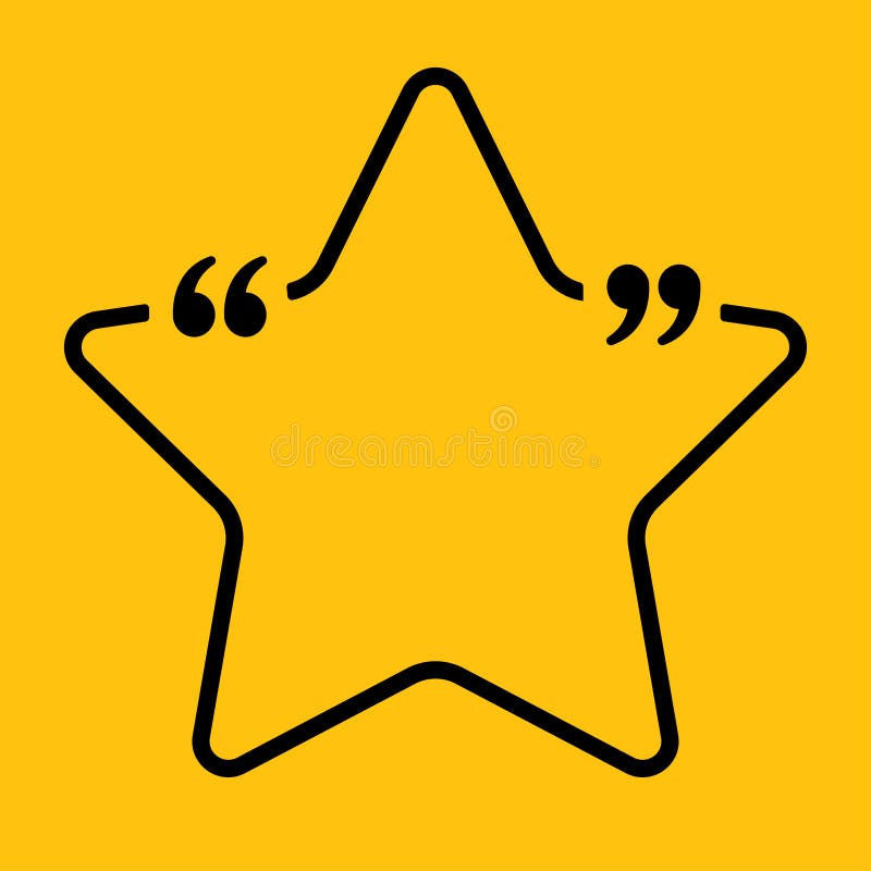 Star Speech Bubble Quote Blank Template. Stock Vector - Illustration of ...