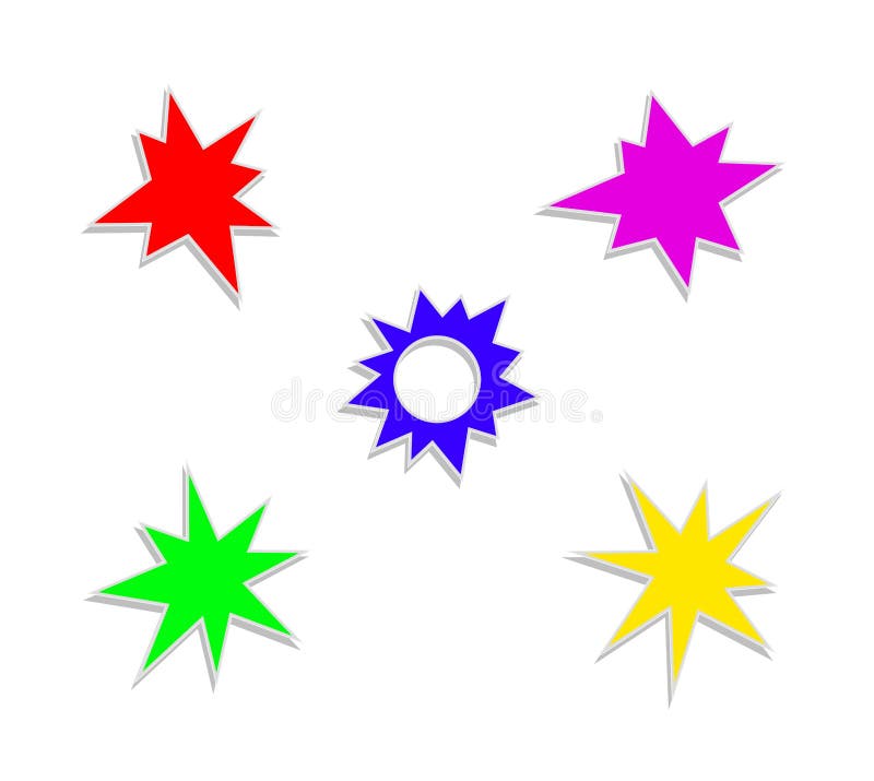 Star splash stickers icon stock vector. Illustration of design - 201102682