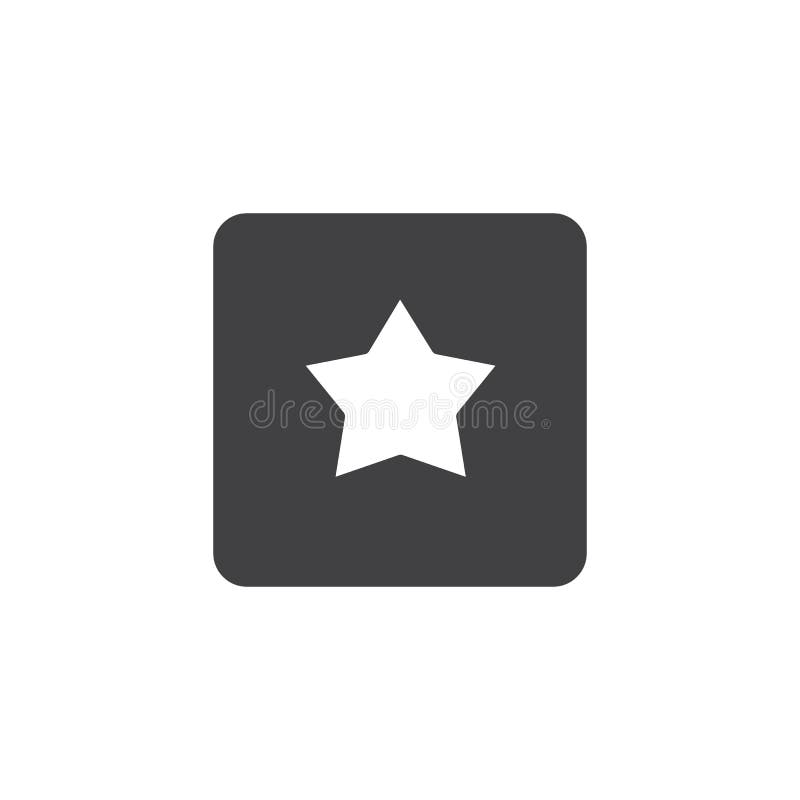 Star in square vector icon stock vector. Illustration of pictogram ...