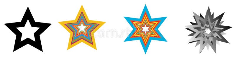Star, Starlet Shape, Element Vector Stock Vector - Illustration of ...