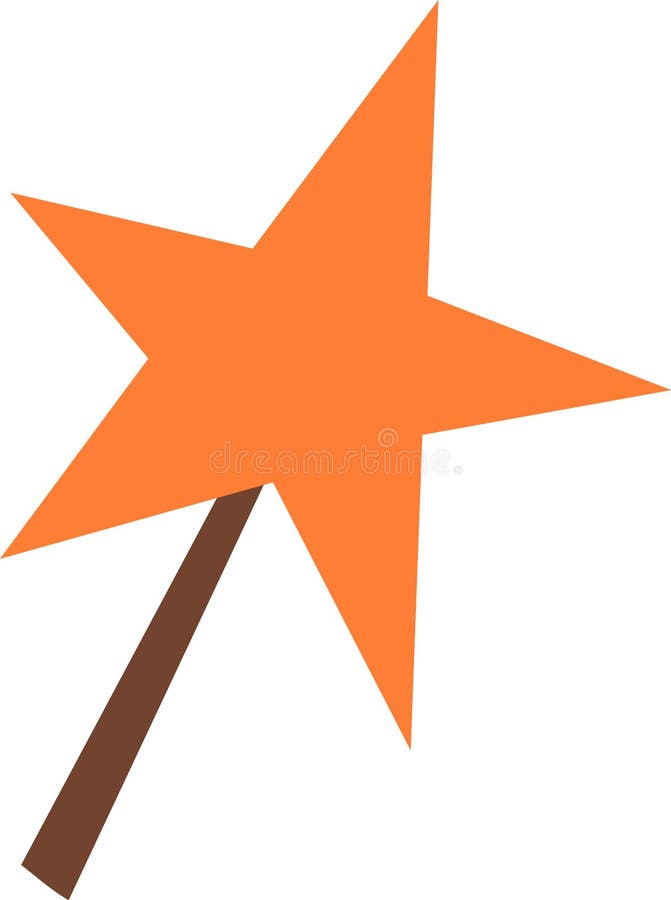 Star on Stick stock vector. Illustration of background - 302329170