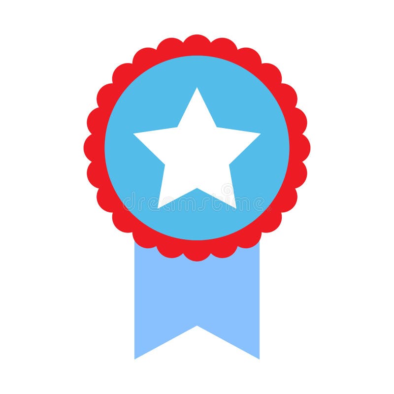 Star Sticker Ribbon Vector Flat Stock Vector - Illustration of flat ...