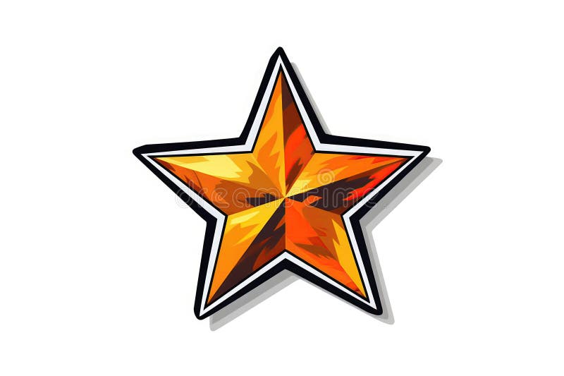 Star Sticker on White Background. Generative AI Stock Illustration ...