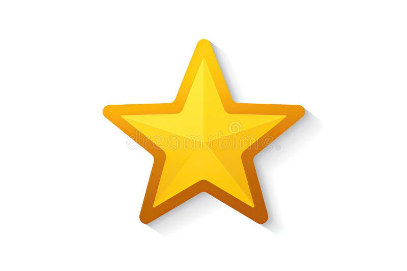 Star Sticker on White Background. Generative AI Stock Illustration ...