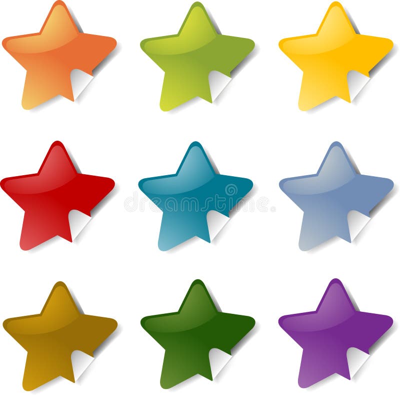Star stickers stock illustration. Illustration of blank - 8472199