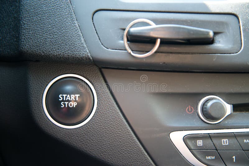 Start Stop car button stock image. Image of motor, design - 89650901