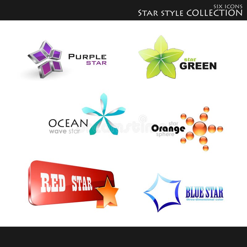 Star style collection stock vector. Illustration of communication ...