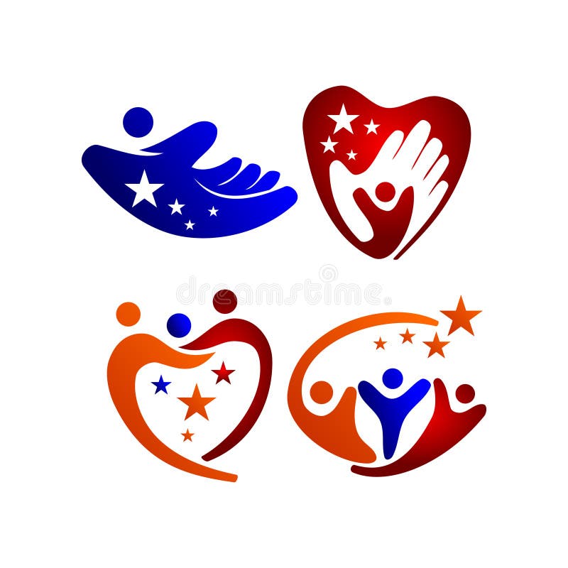 Star Success Partner Template Symbol Illustration Set Stock Vector ...