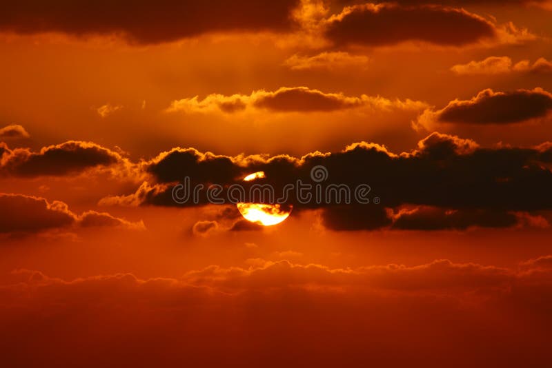 Star Sun on a Red Sky Background Stock Image - Image of clouds, rain ...