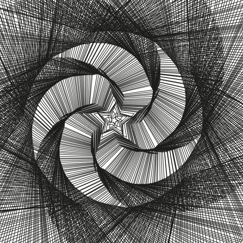 Star Swirl Pattern. Abstract Line Form. Vector Radial Structure ...
