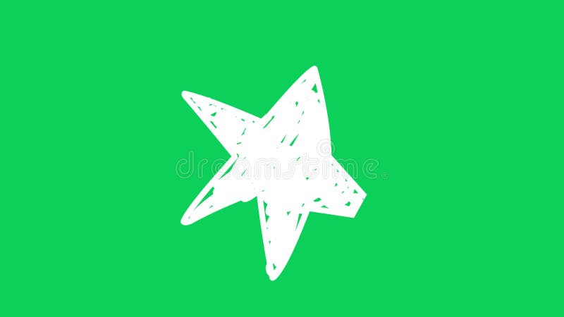 Star Symbol Hand-drawn Scribble Animation on Green Screen. Pen Marker ...