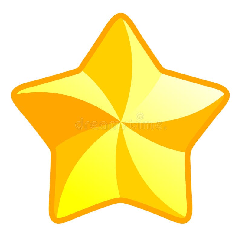 Star Symbol Icon - Golden Gradient Sign, Vector Isolated Stock Vector ...