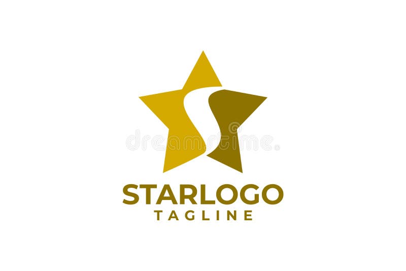 Star Symbol with a Letter S Inside. Simple Star Logo Stock Vector ...