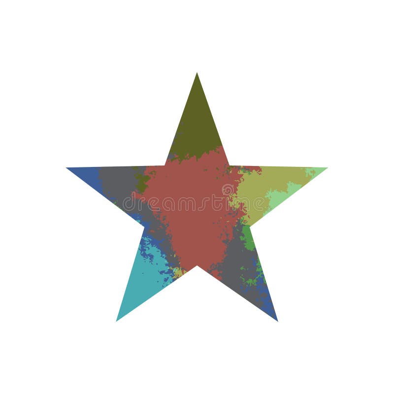 Star symbol paint splash stock illustration. Illustration of ...