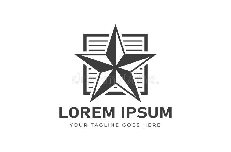 Star Symbol with Square in Retro Vintage Style Stock Illustration ...