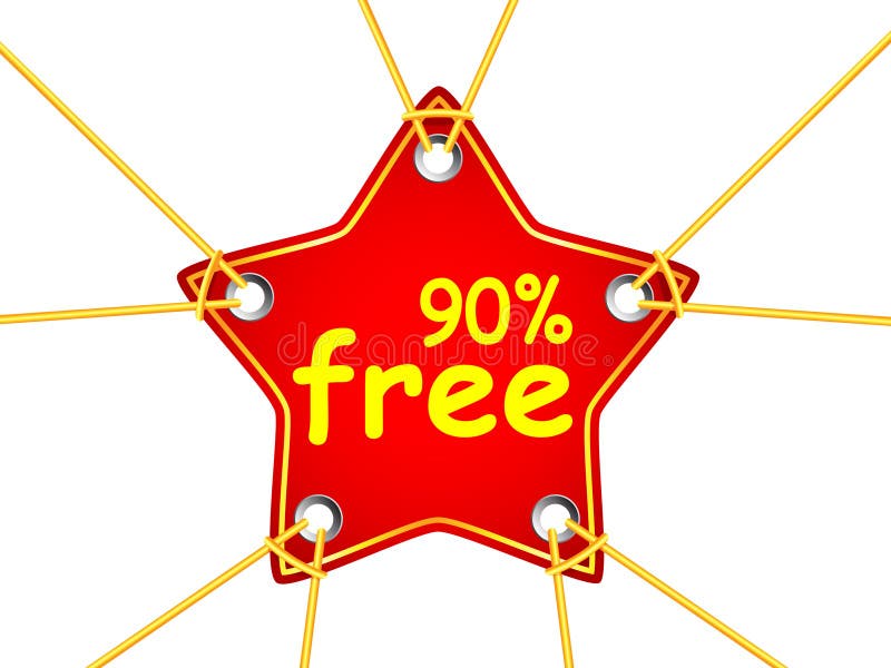 Star tag stock vector. Illustration of golden, design - 11972583