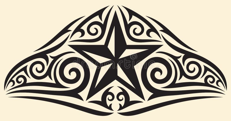Star tattoo stock vector. Illustration of ornament, badge - 28943980