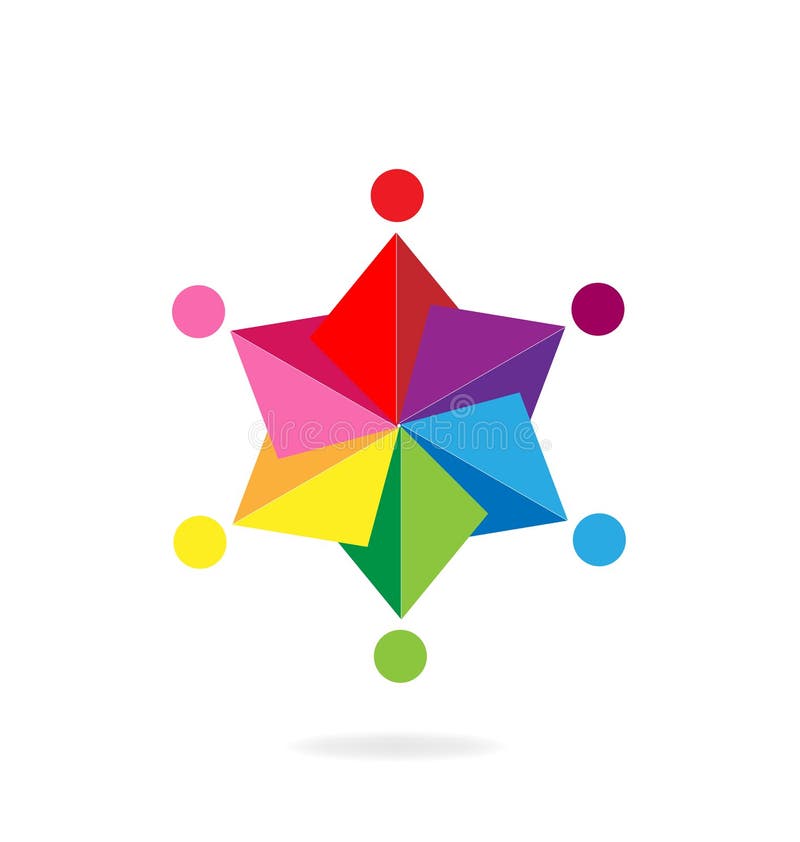 Star Teamwork People Vector Stock Vector - Illustration of group ...