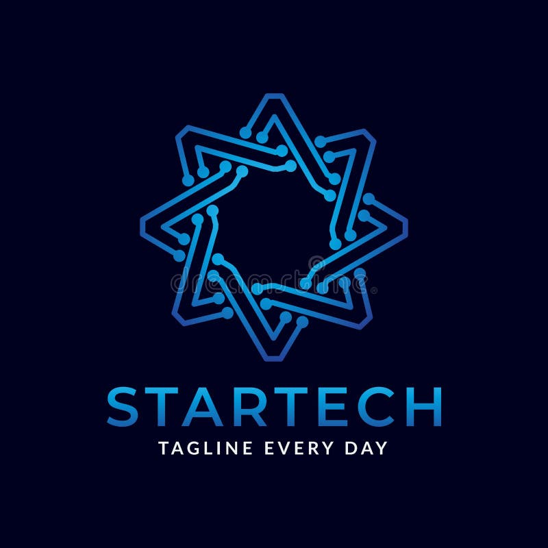 Star Tech Logo Design Template Stock Illustration - Illustration of ...