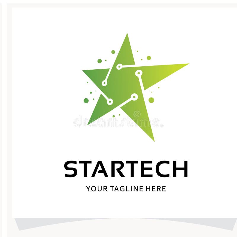 Star Tech Logo Design Template Inspiration Stock Vector - Illustration ...
