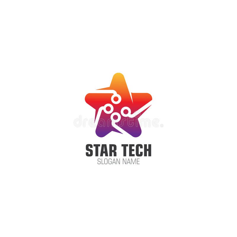 Star Tech Logo Design Template Inspiration Stock Vector - Illustration ...