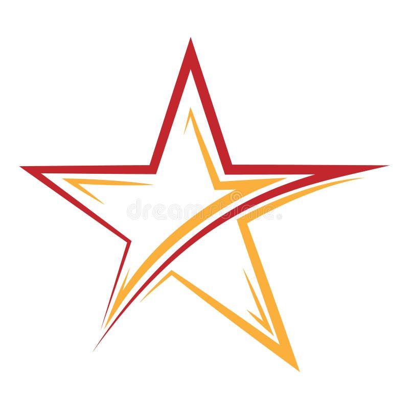 Star. Template for a Logo, Sticker, or Logo Stock Vector - Illustration ...