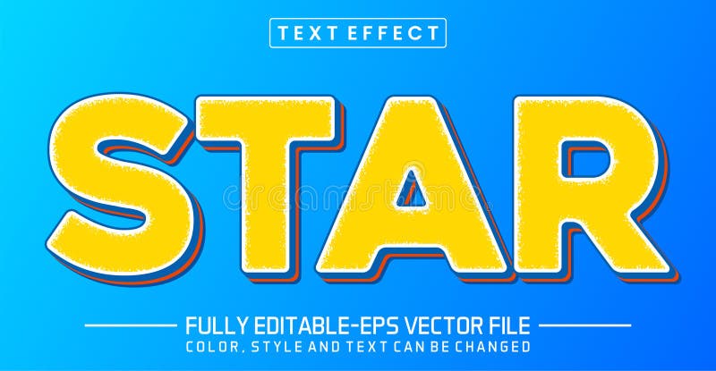 Star Text Editable Style Effect Stock Vector - Illustration of graphic ...
