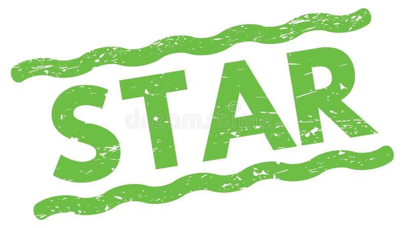 STAR Text on Green Lines Stamp Sign Stock Illustration - Illustration ...