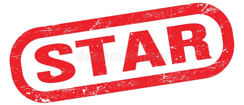 STAR, Text on Red Rectangle Stamp Sign Stock Illustration ...