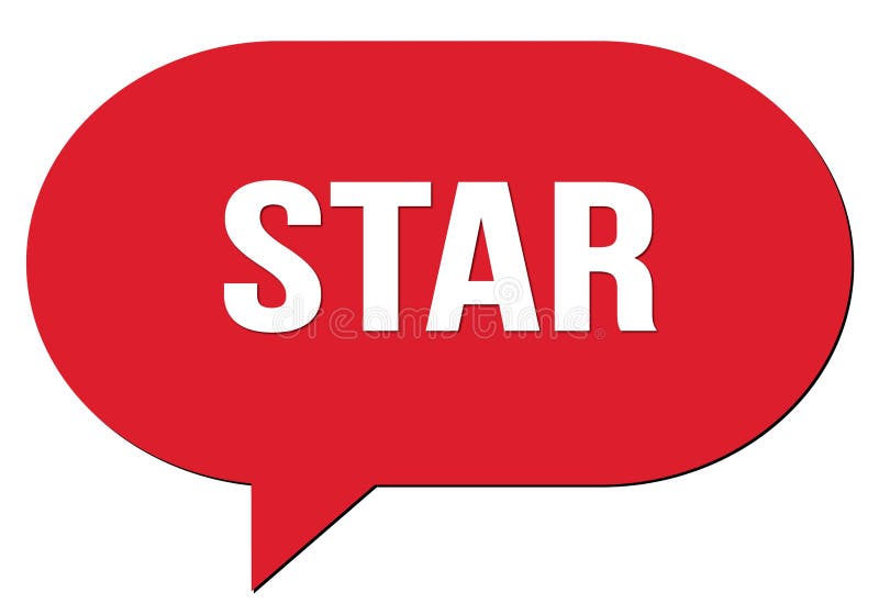 STAR Text Written in a Red Speech Bubble Stock Illustration ...