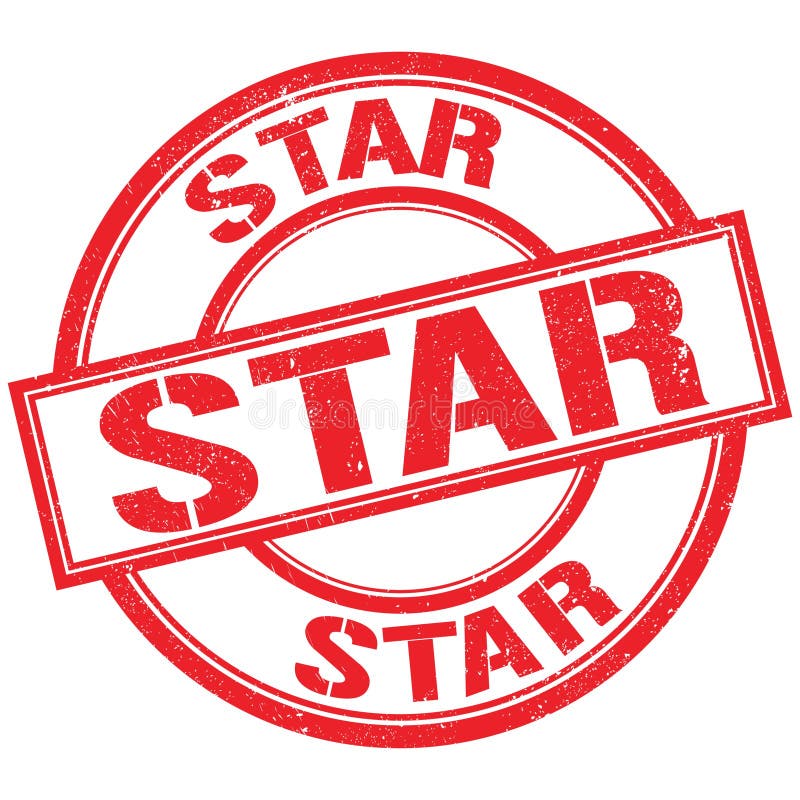 STAR Text Written on Red Stamp Sign Stock Illustration - Illustration ...