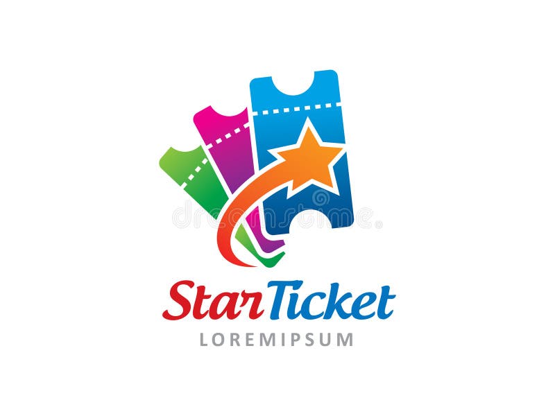 Star Ticket Logo Symbol or Icon Template Stock Vector - Illustration of ...