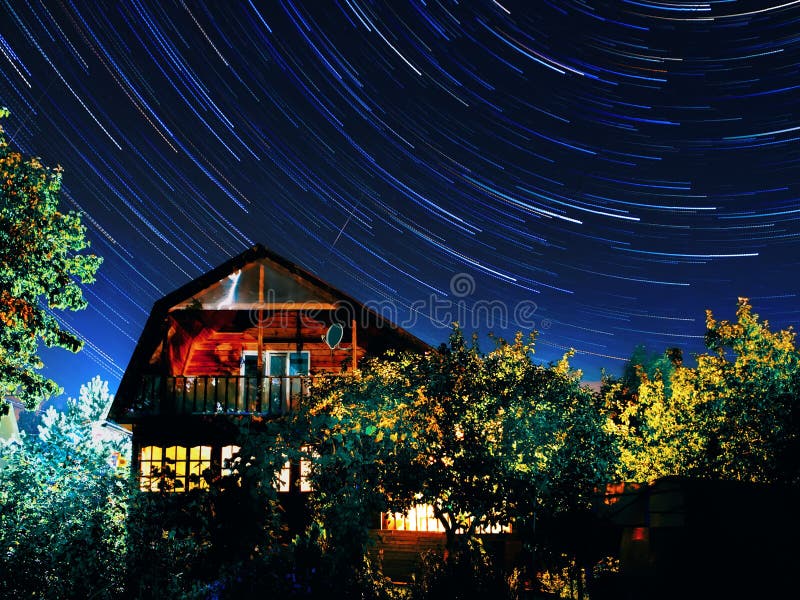 Star tracks sky space stock image. Image of earth, star - 57121331