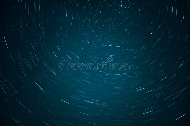 Star Tracks in the Night Sky Stock Image - Image of japan, beautiful ...