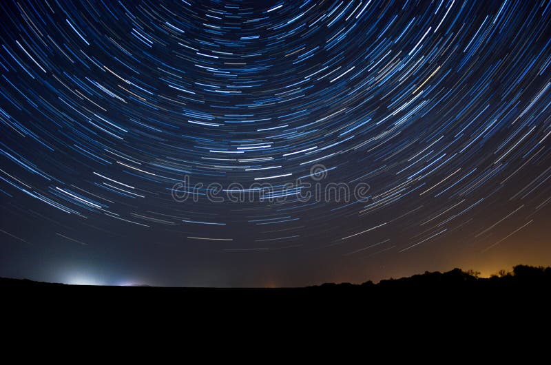 Star tracks stock photo. Image of north, star, horizon - 31125508