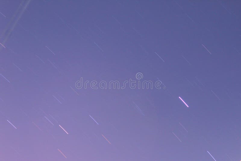 Star Trail Design Clicked at Night Stock Photo - Image of illumination ...