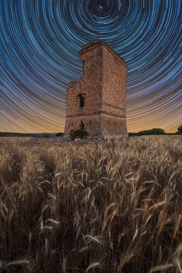 Star Trail Over an Old Castle Stock Photo - Image of astronomy ...