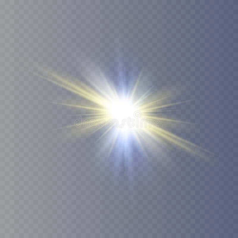 Star on a Transparent Background,light Effect,vector Illustration ...