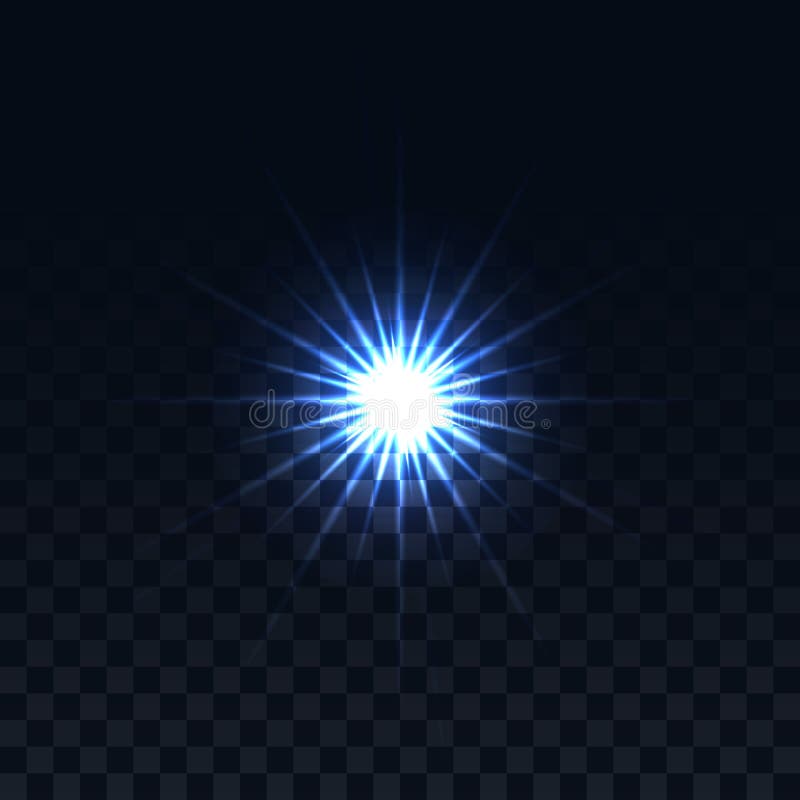 Star on a Transparent Background.Vector Glowing Effect.Abstract Image ...