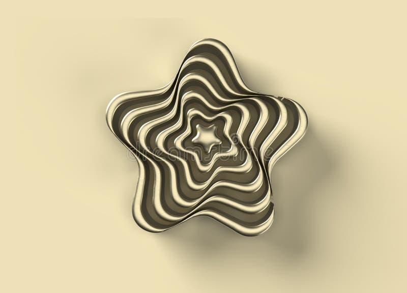 Star in Trendy 3d Line Style Logo Stock Illustration - Illustration of ...