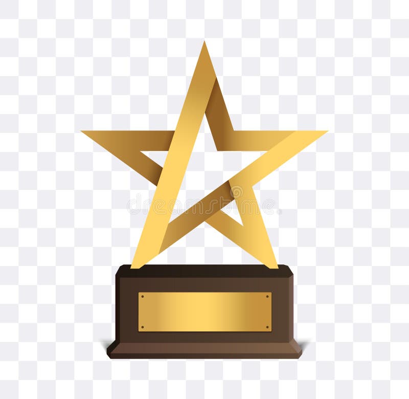 Star Trophy Award Illustration. Gold Prize Stock Vector - Illustration ...