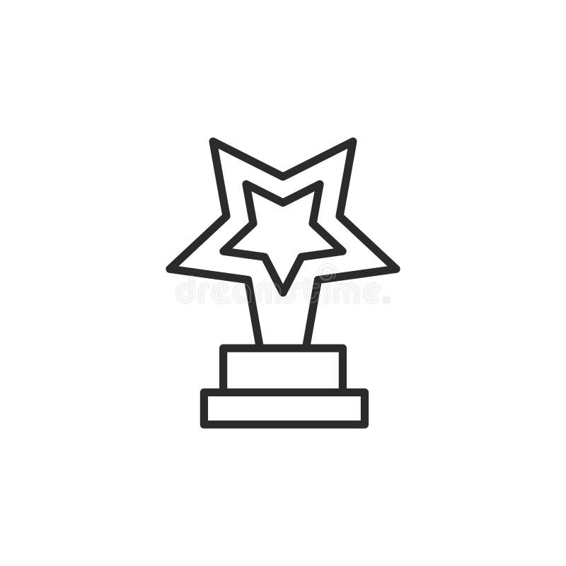 Star Trophy Icon stock vector. Illustration of vector - 315590849
