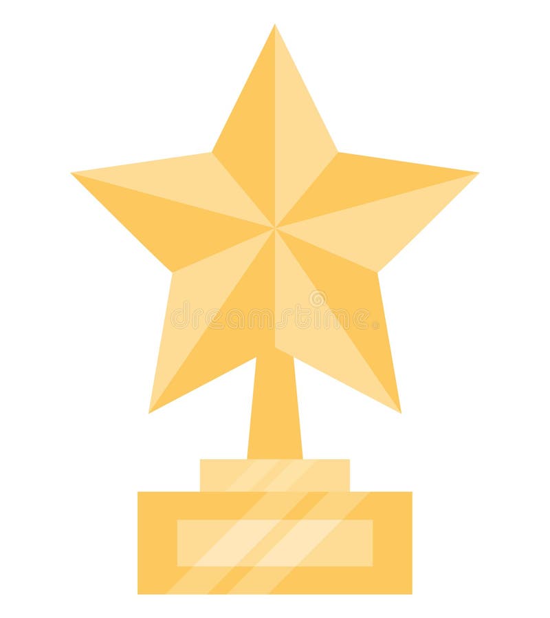 Star trophy illustration stock vector. Illustration of isolated - 256290693