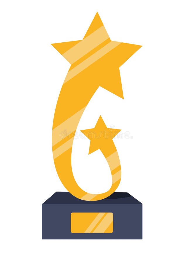 Star trophy illustration stock vector. Illustration of label - 294438340