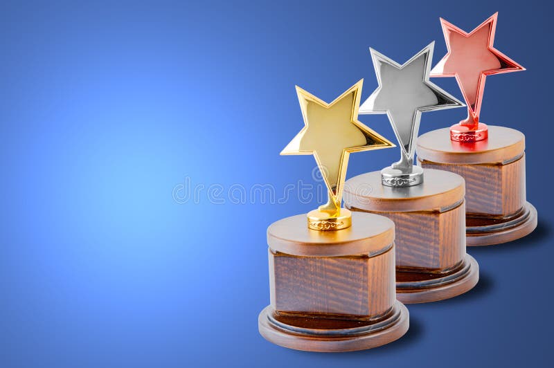 Star trophy set stock photo. Image of achievement, trophy - 25626898