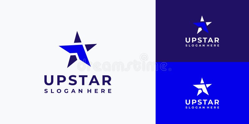 Star and Upward Arrow Icon Vector Logo Design Stock Vector ...
