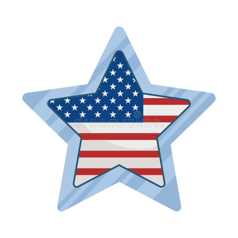 Star with usa flag stock vector. Illustration of star - 273162021