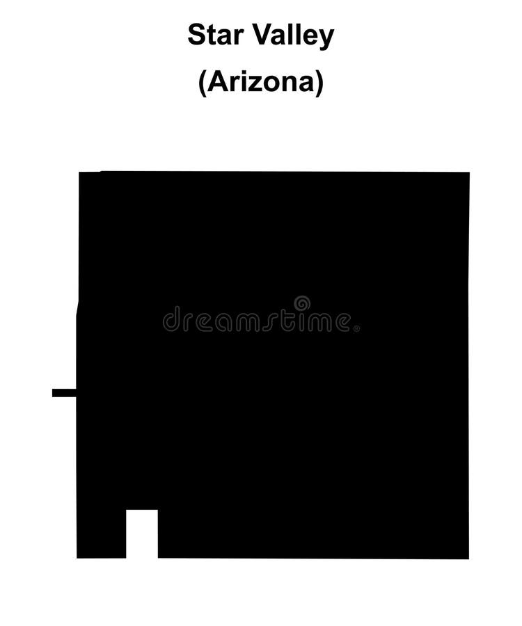 Star Valley outline map stock illustration. Illustration of area ...