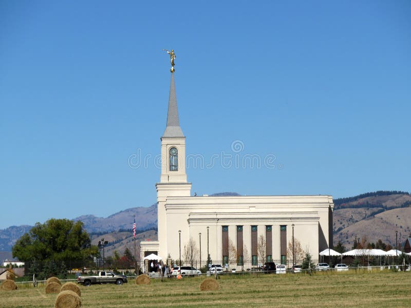 Star Valley Temple stock image. Image of mormon, fields - 85916485
